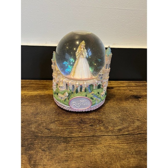 Disney | Other | Barbie As Rapunzel Princess Musical Water Snow Globe ...